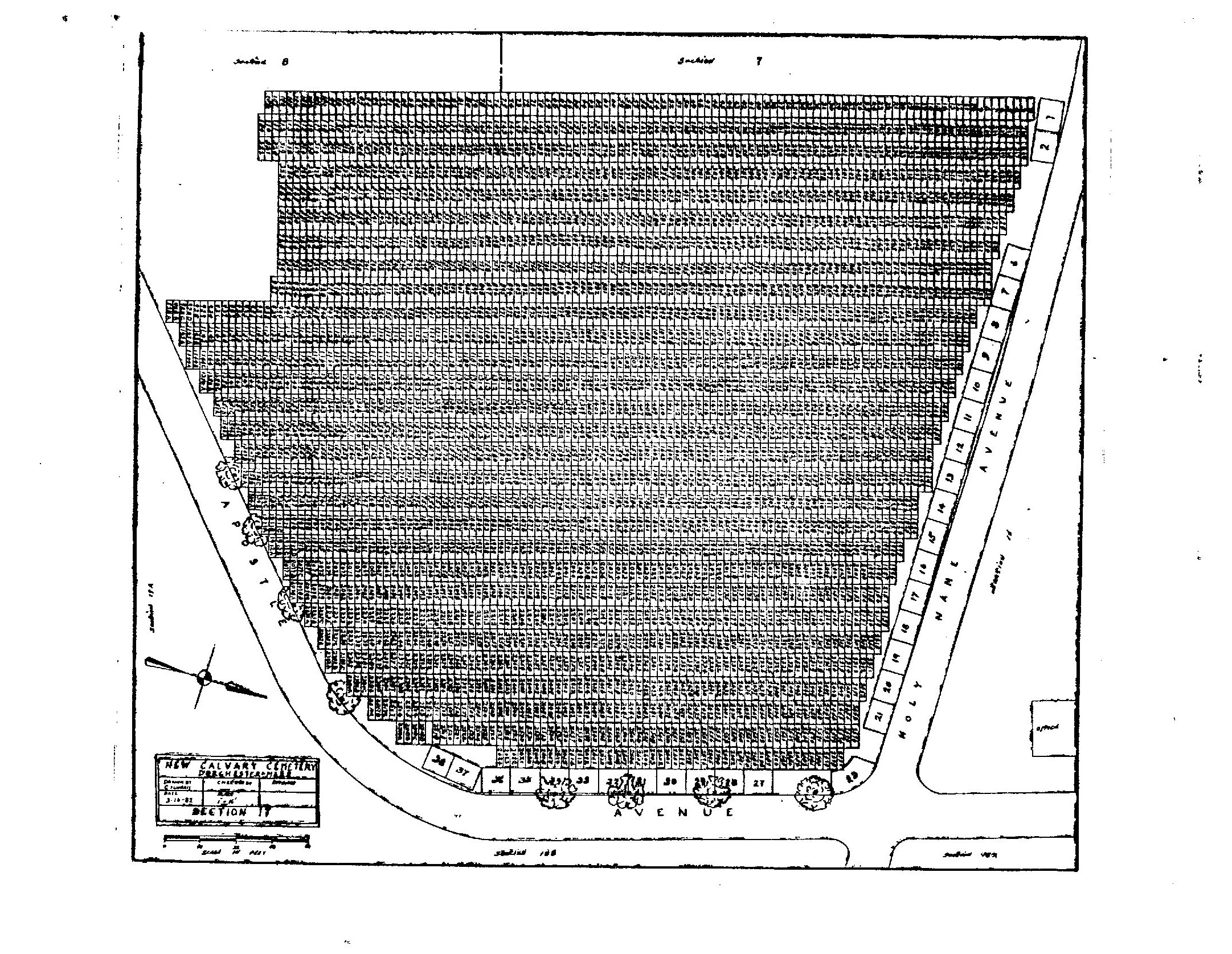 New Calvary Detail Maps | Boston Catholic Cemetery